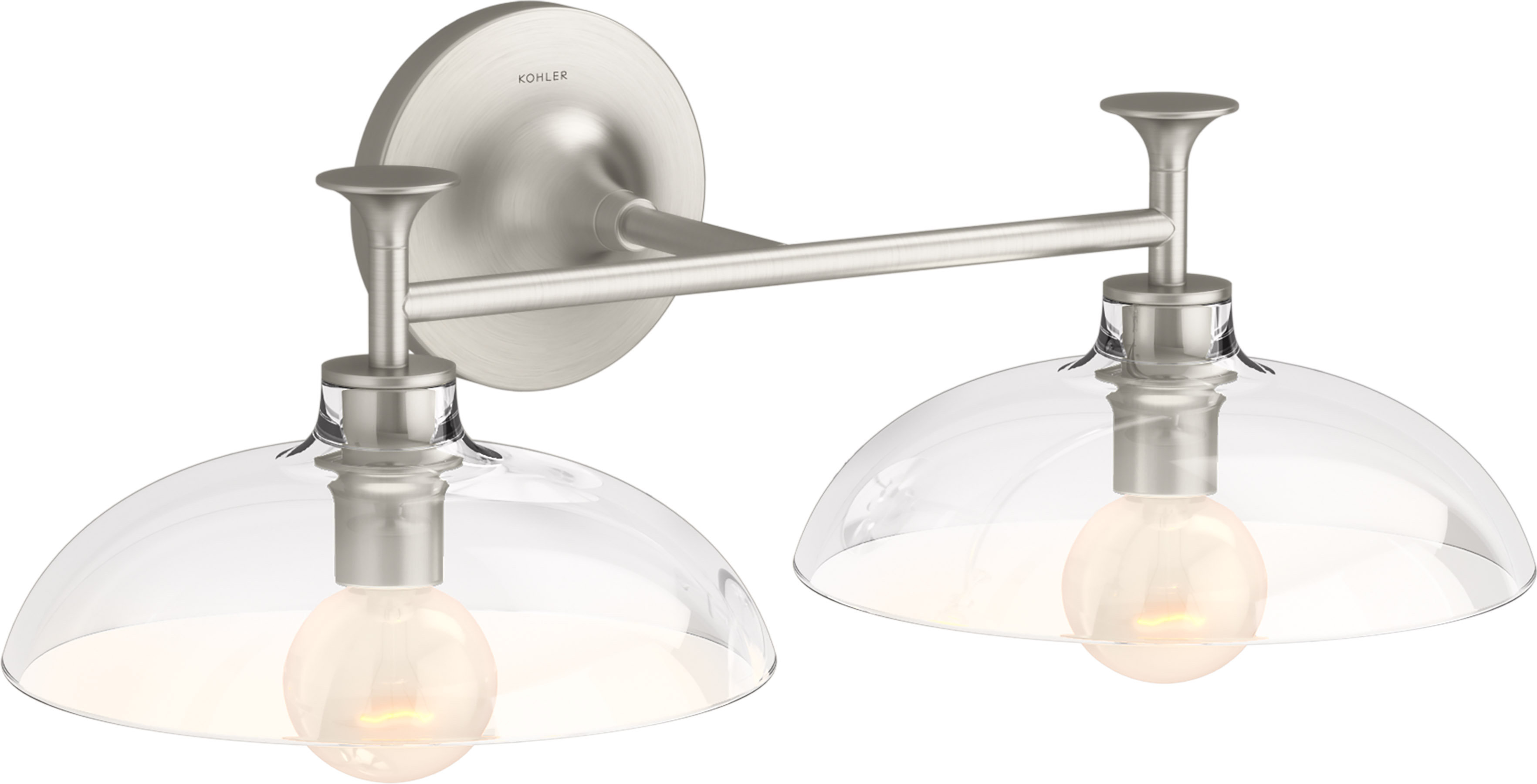 Kohler Tone 2 Light Indoor Bathroom Vanity Light Fixture, UL Listed ...