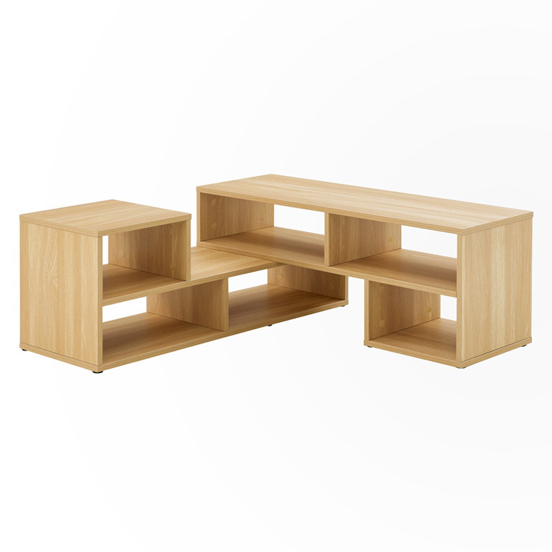 Wrought Studio™ 2 Pieces Cube L-Shaped TV Console Stand | Wayfair