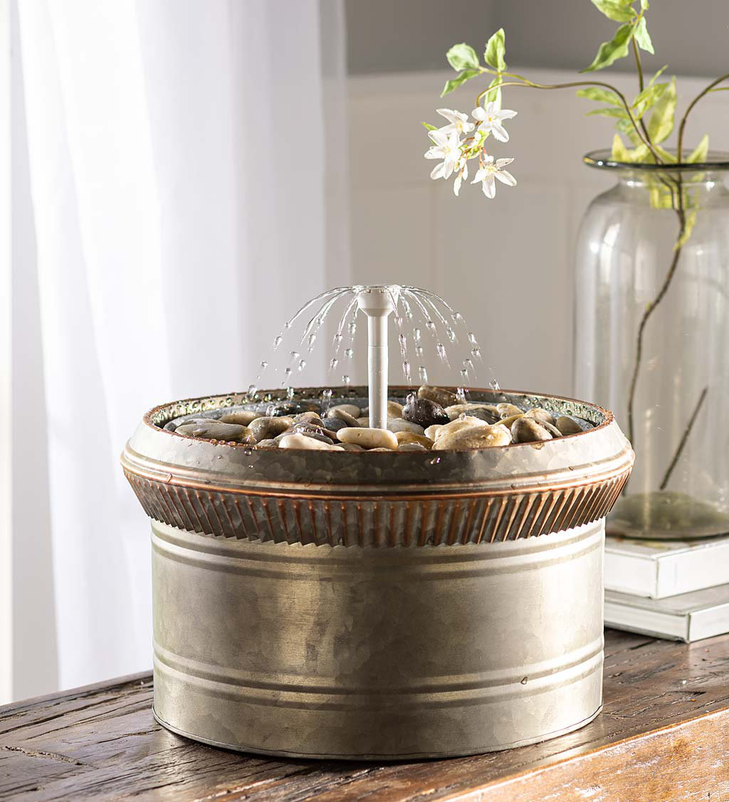 Plow & Hearth Hydria Cordless Rechargeable Smart Fountain Water Feature ...