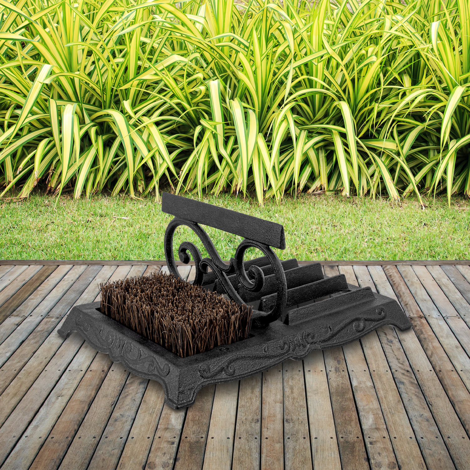 Arlmont & Co. Svitlana Outdoor Front Door Mat Shoe Scraper | Wayfair