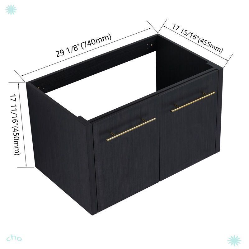 ChocoPlanet 30 Inch Wall-Mounted Bathroom Vanity (No Top Sink) | Wayfair