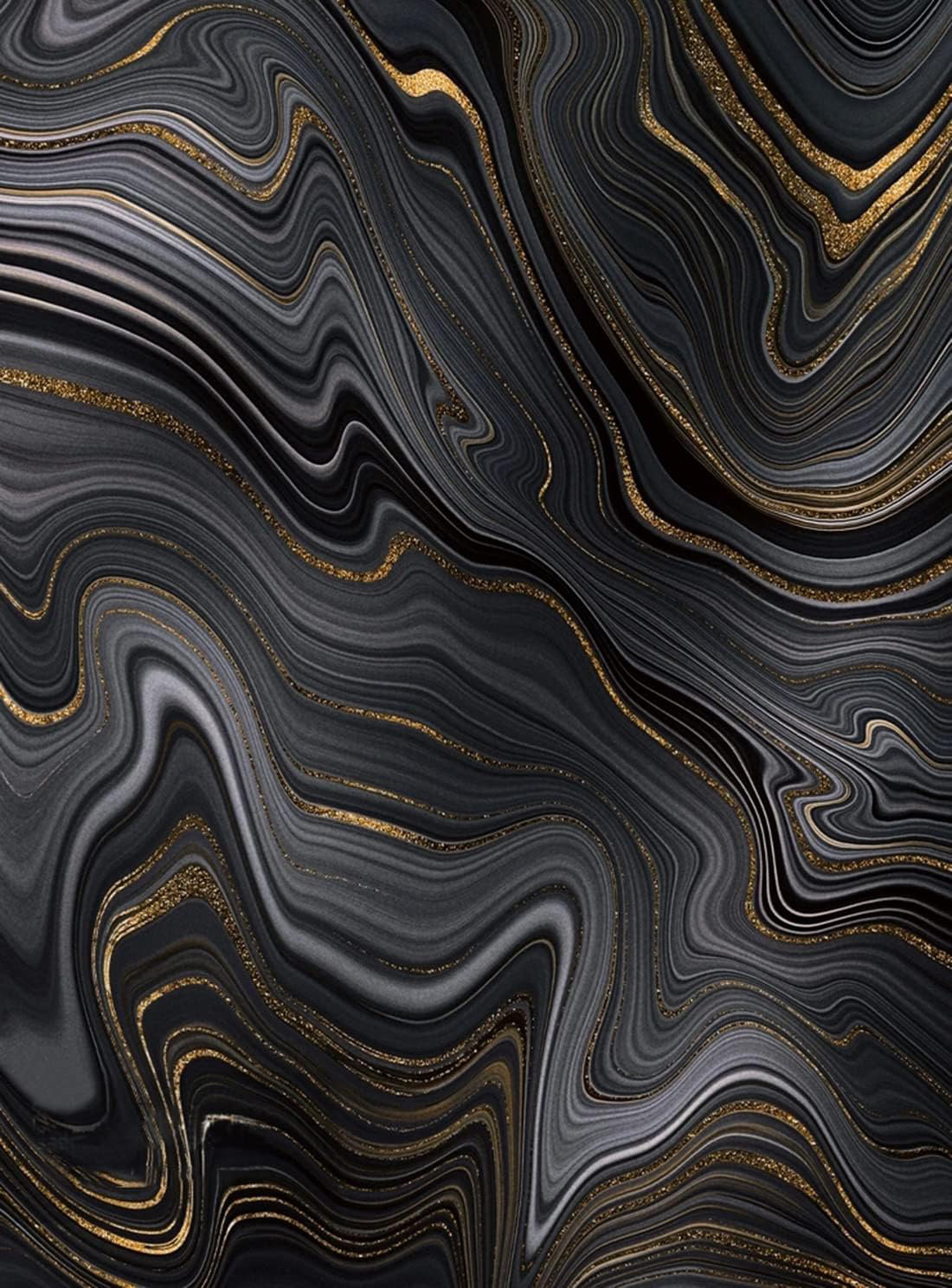 Everly Quinn Dark Grey Pattern Gold Stripes Geometric Modern Area Rug ...