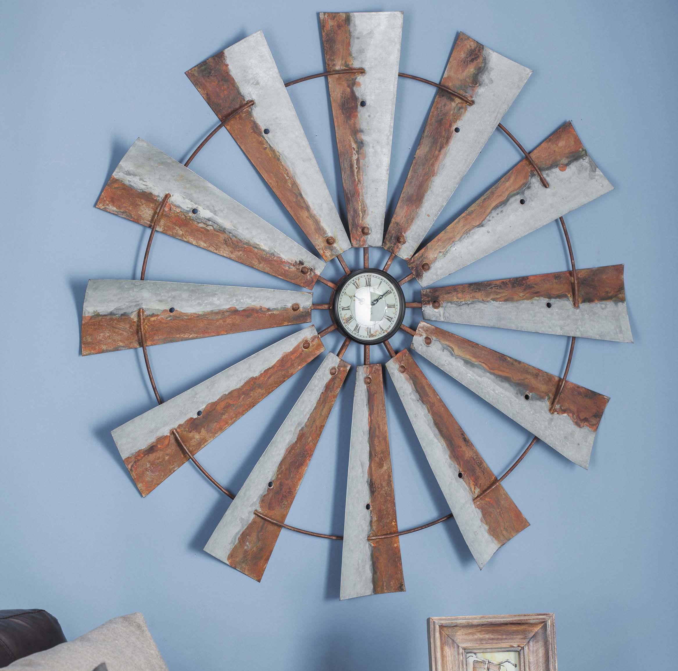 Millwood Pines Oversized Dimarco 39" Wall Clock & Reviews | Wayfair