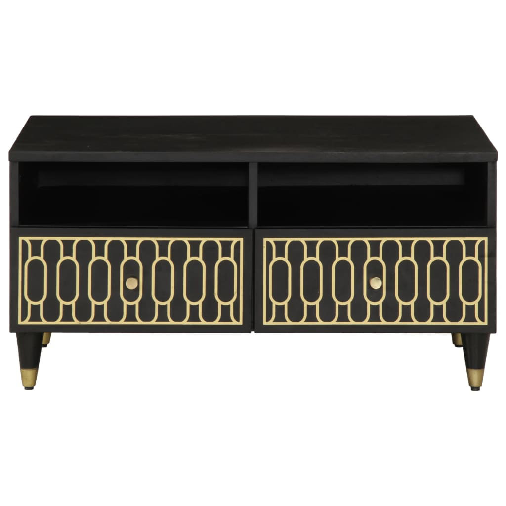 George Oliver Coffee Table Solid Mango Wood, Iron 31.5X21.3X15.7 In ...