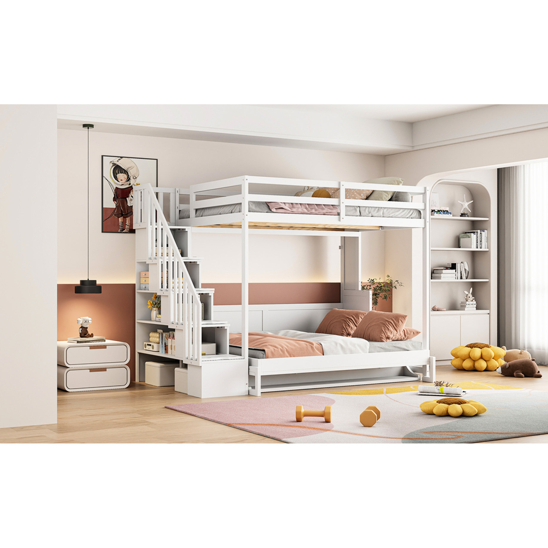 Alwyn Home Bed With Effortless Hydraulic Operation & Desk - Versatile ...