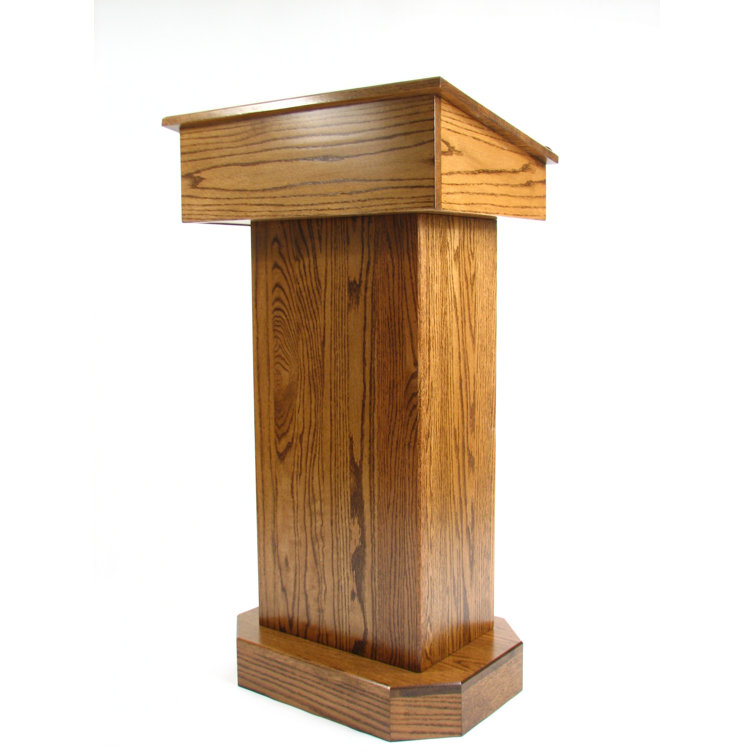 Executive Wood 44'' Full Podium with Wheels | Wayfair