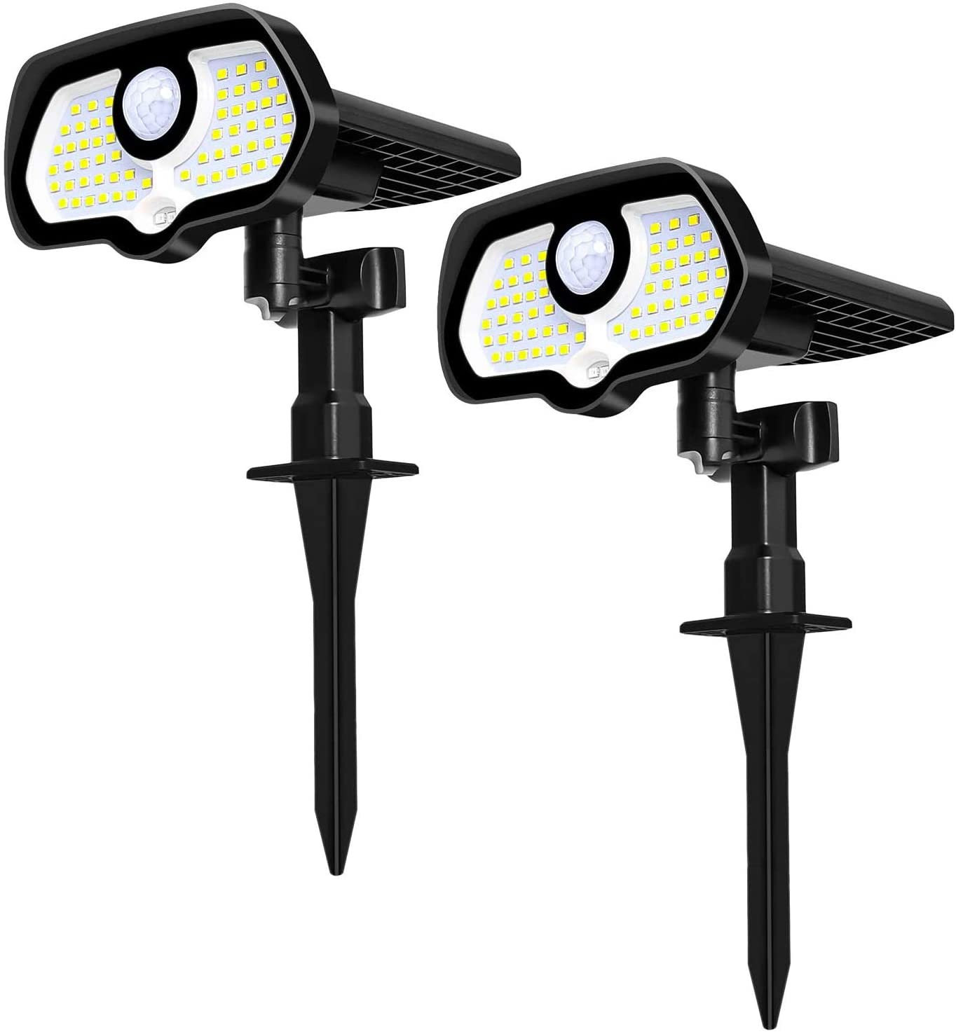 Exgreem Black Low Voltage Solar Powered Integrated LED Spot Light Pack ...