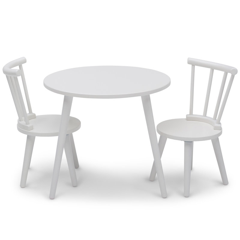 Delta Children Kids Solid Wood Round Play Table and Chair Set & Reviews ...