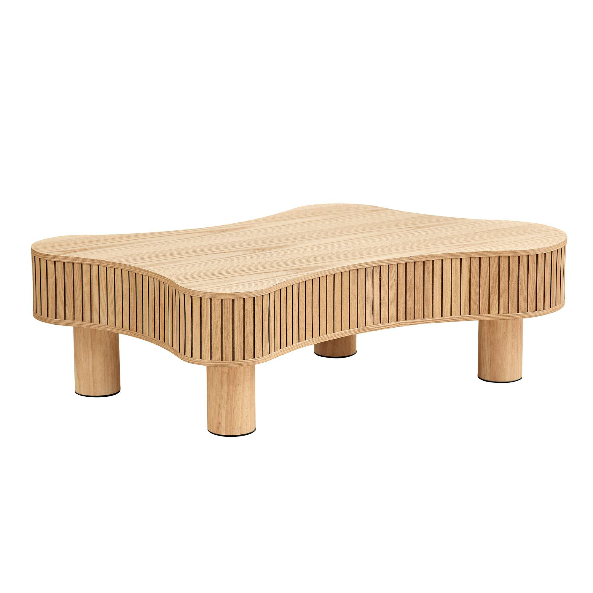 Brayden Studio® Modern Wooden Irregular Shape Coffee Table | Wayfair