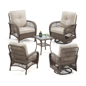 Bay Isle Home™ Hanalei 5 Piece Multiple Chairs Seating Group with ...