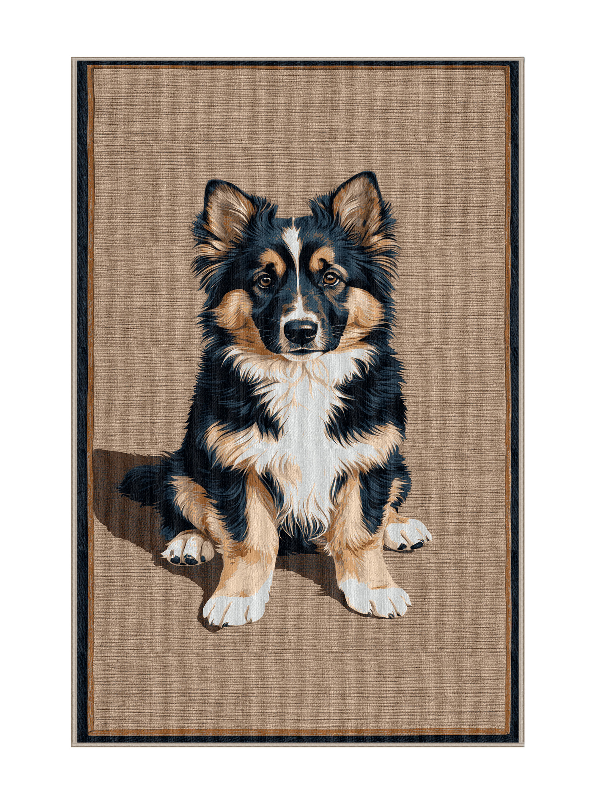 One Allium Way® Washable Miniature American Shepherd Dogs Area Rug ...