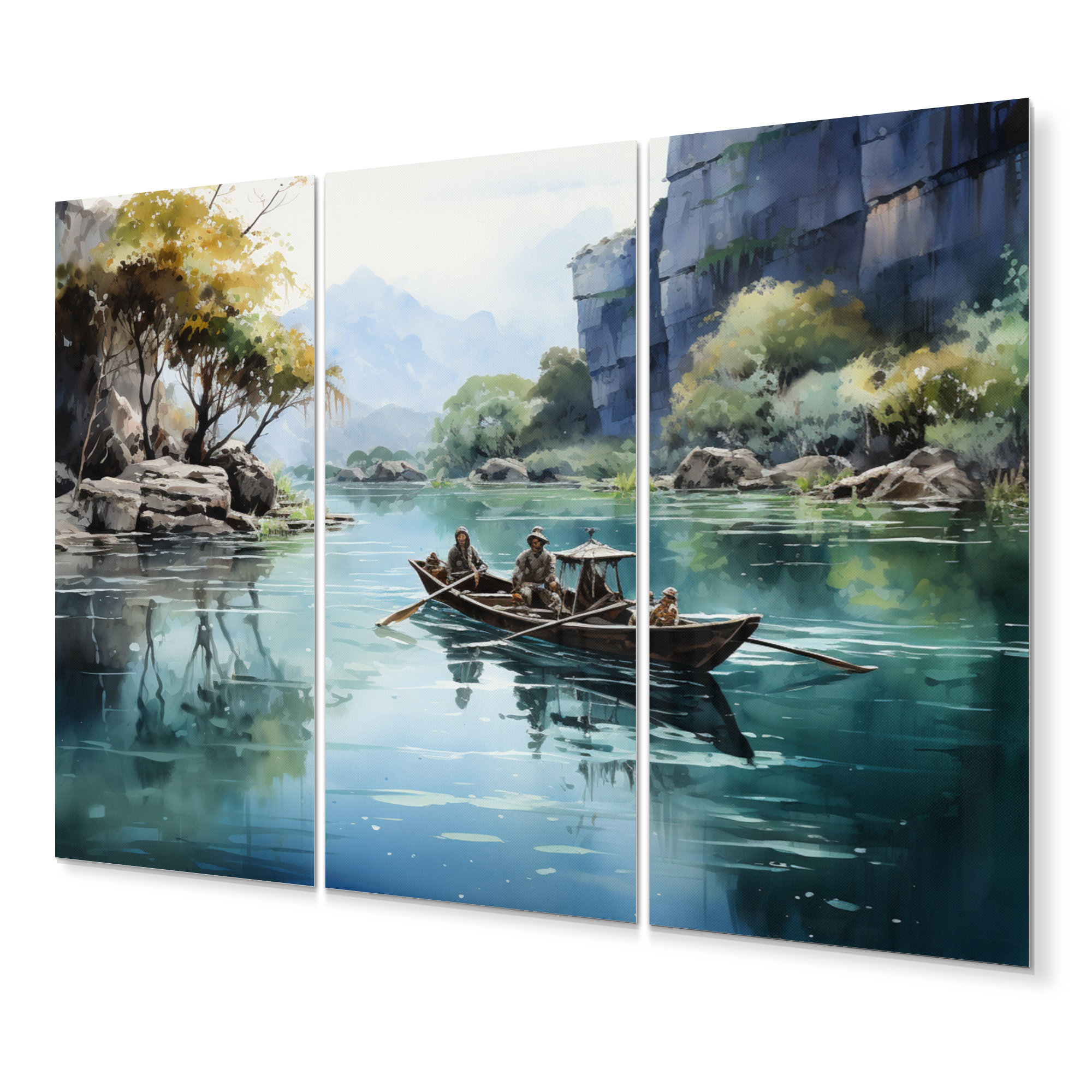 Red Barrel Studio Boat In Vietnam Hidden Waterways I - Vietnam Metal ...