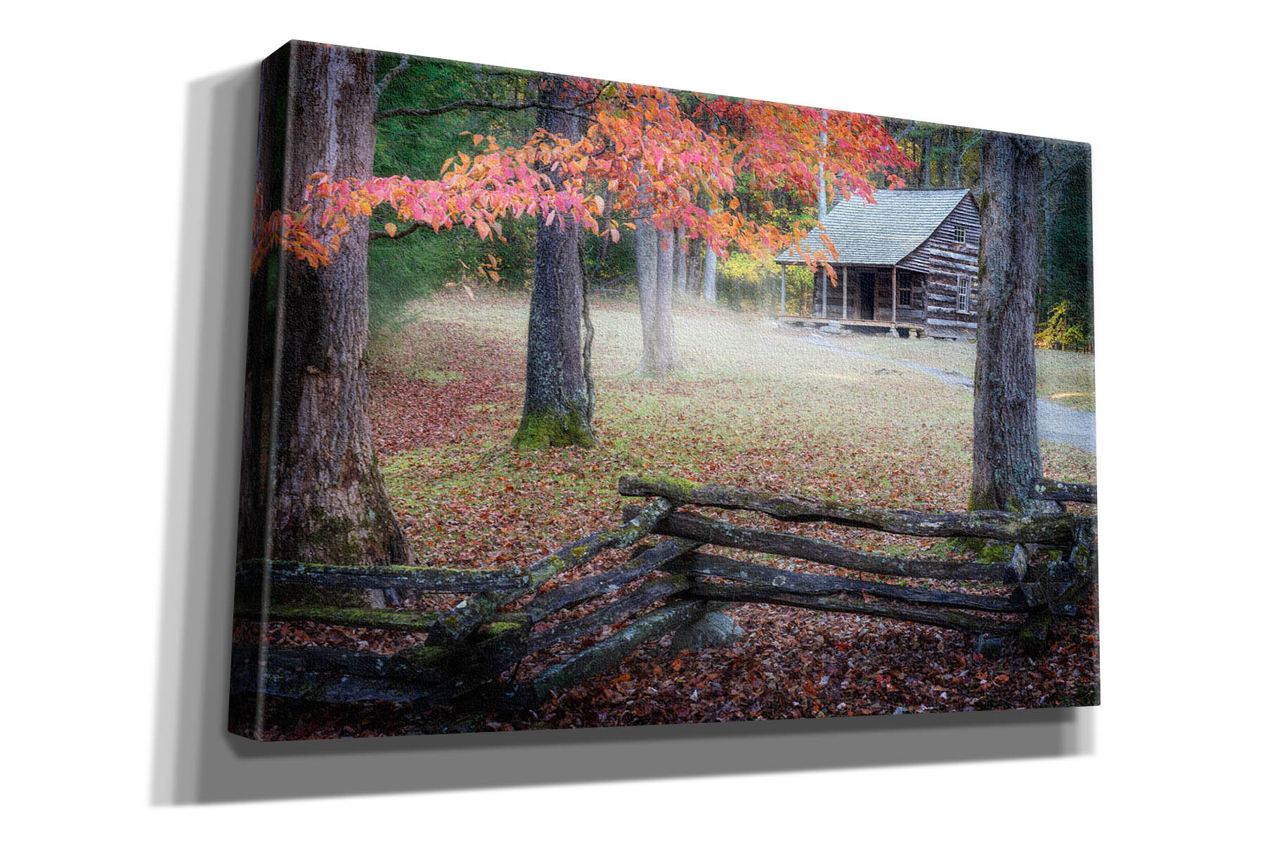 Ebern Designs 'Autumn At Carter Shields Cabin' by Rick Berk Canvas Wall ...
