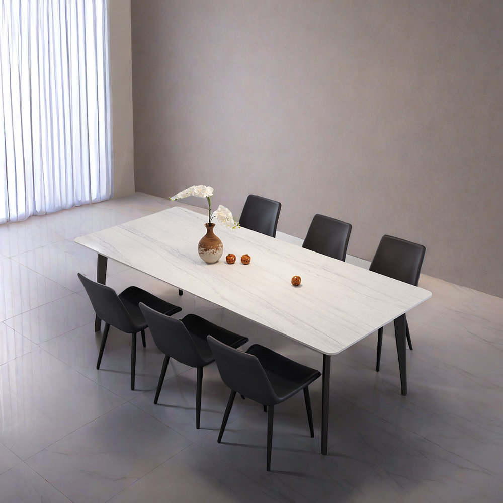 Greyleigh Modern Simple Rock Plate Dining Table Sets Rectangular 31.49 ...
