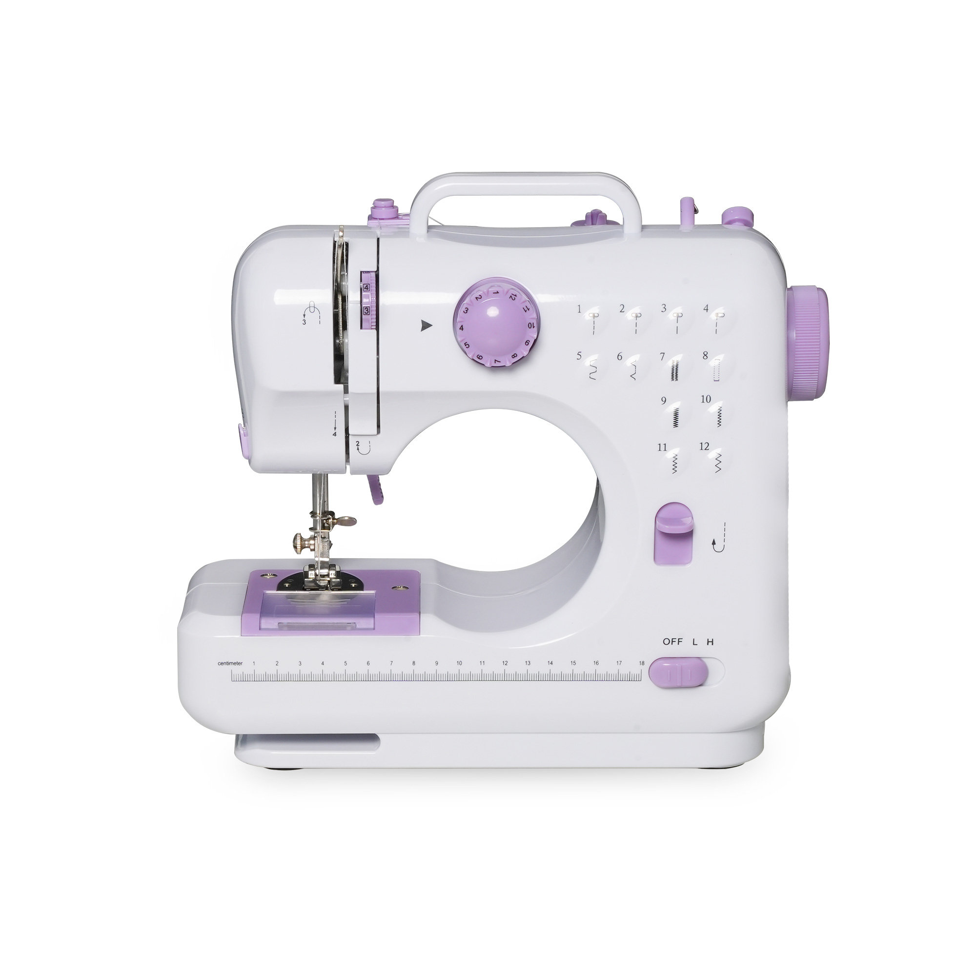 LUCKYREMORE Portable Mini 12-Stitch Sewing Machine with 2 Speeds Double ...