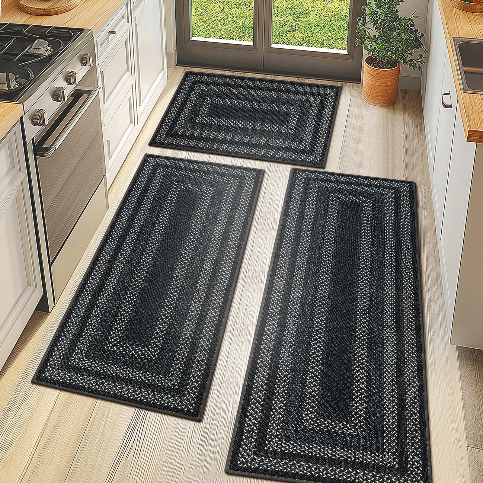 Gracie Oaks Machine Washable Non-Slip Kitchen Mat - Wayfair Canada