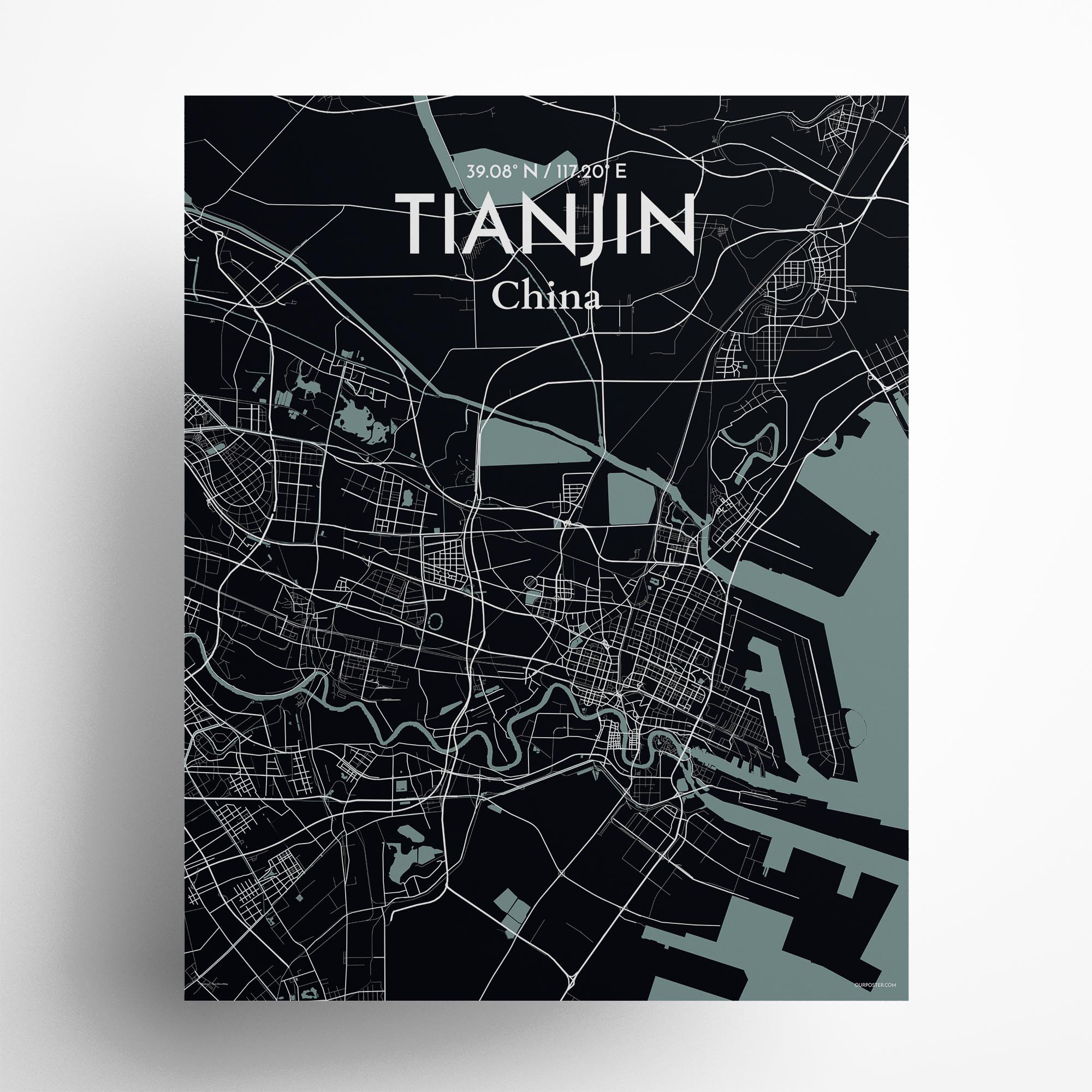 17 Stories China City Map Posters " Tianjin China|中國 City Map ...