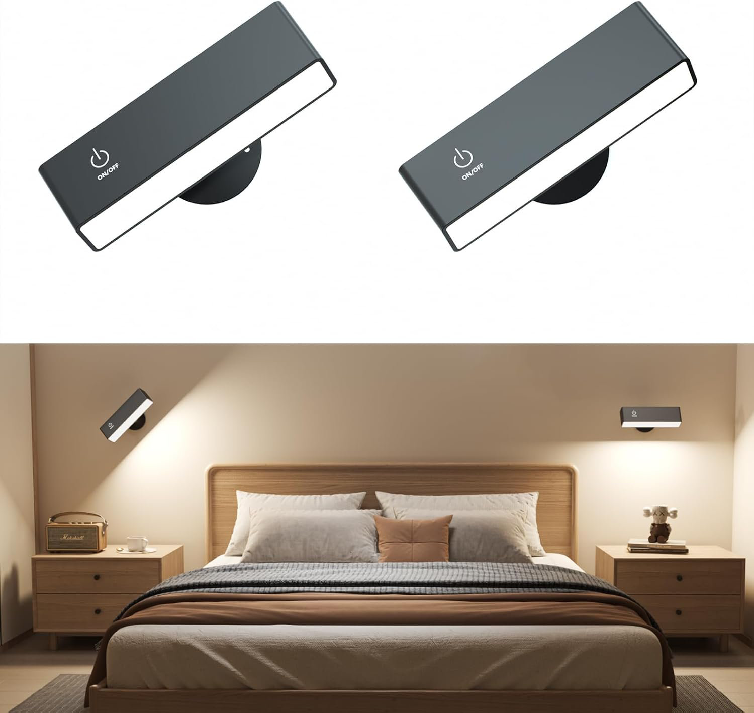 Ebern Designs Adelayde Adjustable Brightness Wireless Wall Light | Wayfair