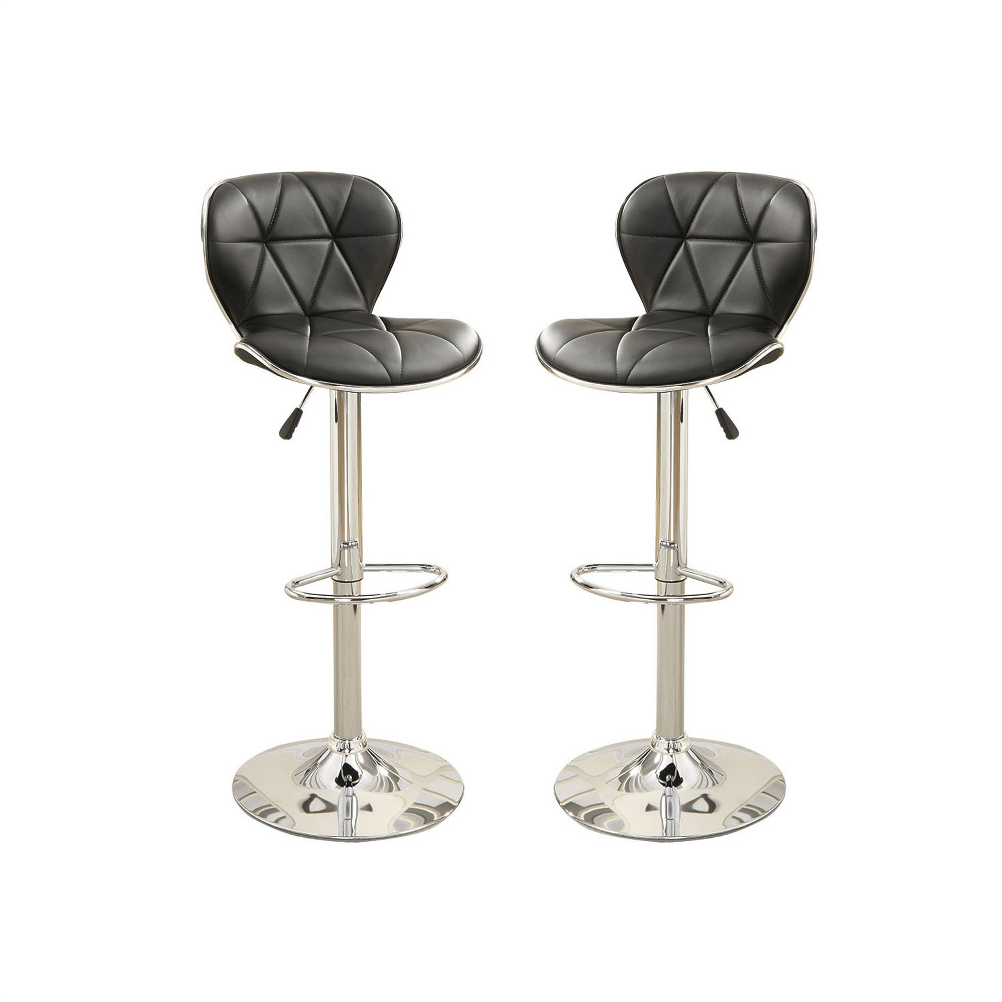 Latitude Run® Set Of 2 Adjustable PU Bar Stools | Wayfair