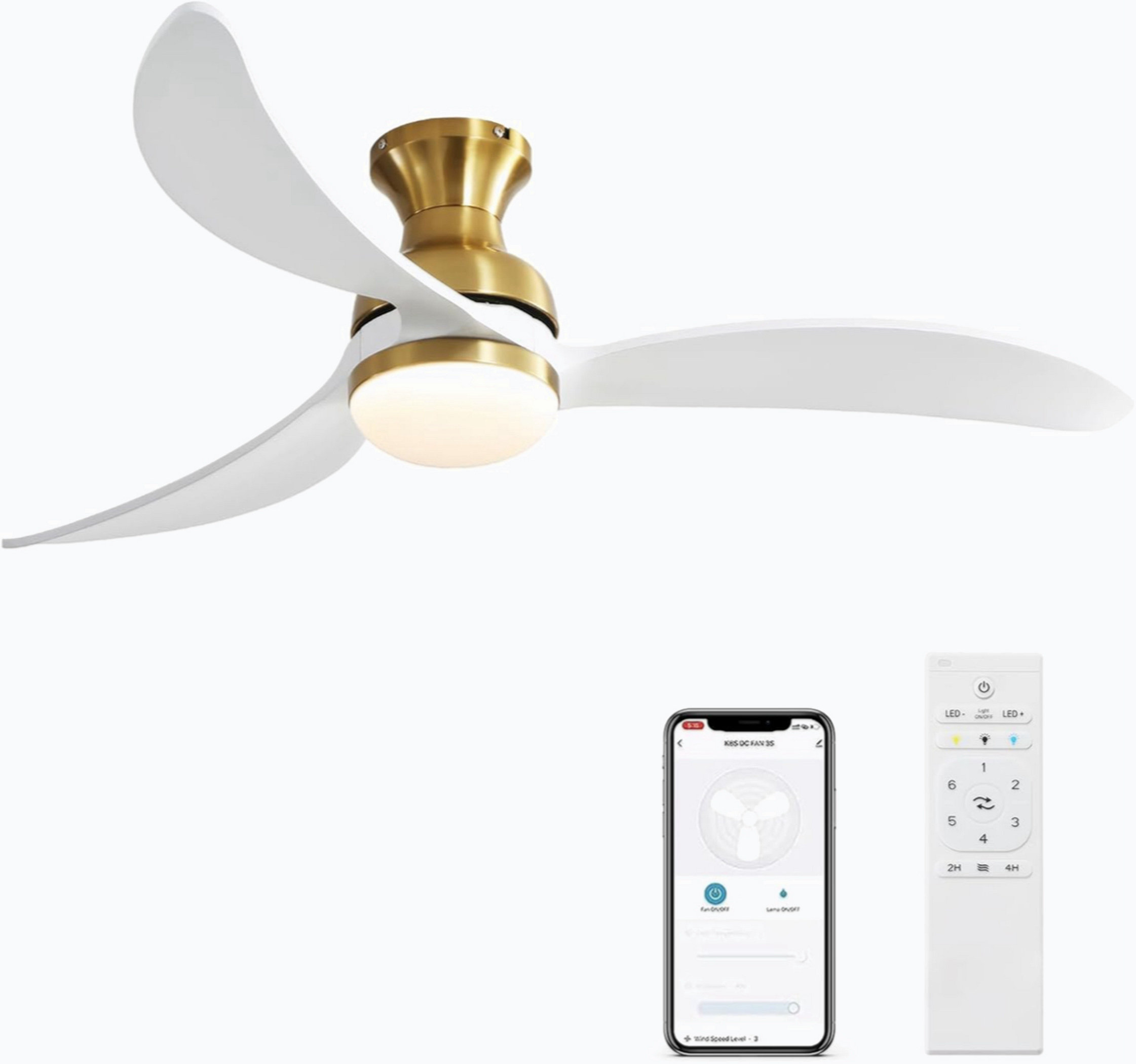 Ivy Bronx Laveah 52'' Ceiling Fan with LED Lights | Wayfair