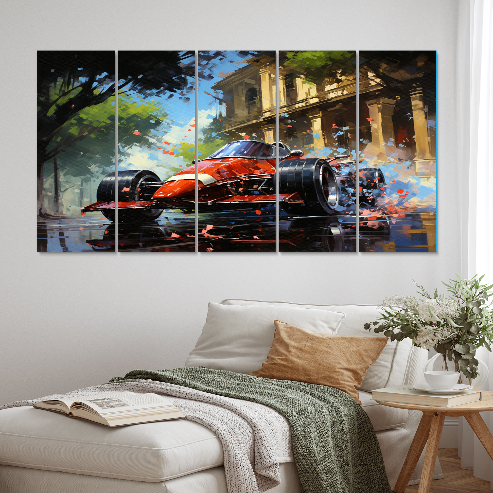 Wildon Home® Retro Grand Prix Sports Car Illustration III - Cars Race ...