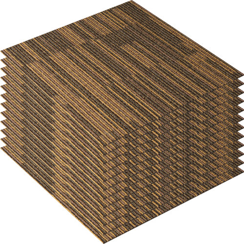 VEVOR 20'' W x 20'' L Level Cut And Loop Polyester Carpet Tile | Wayfair