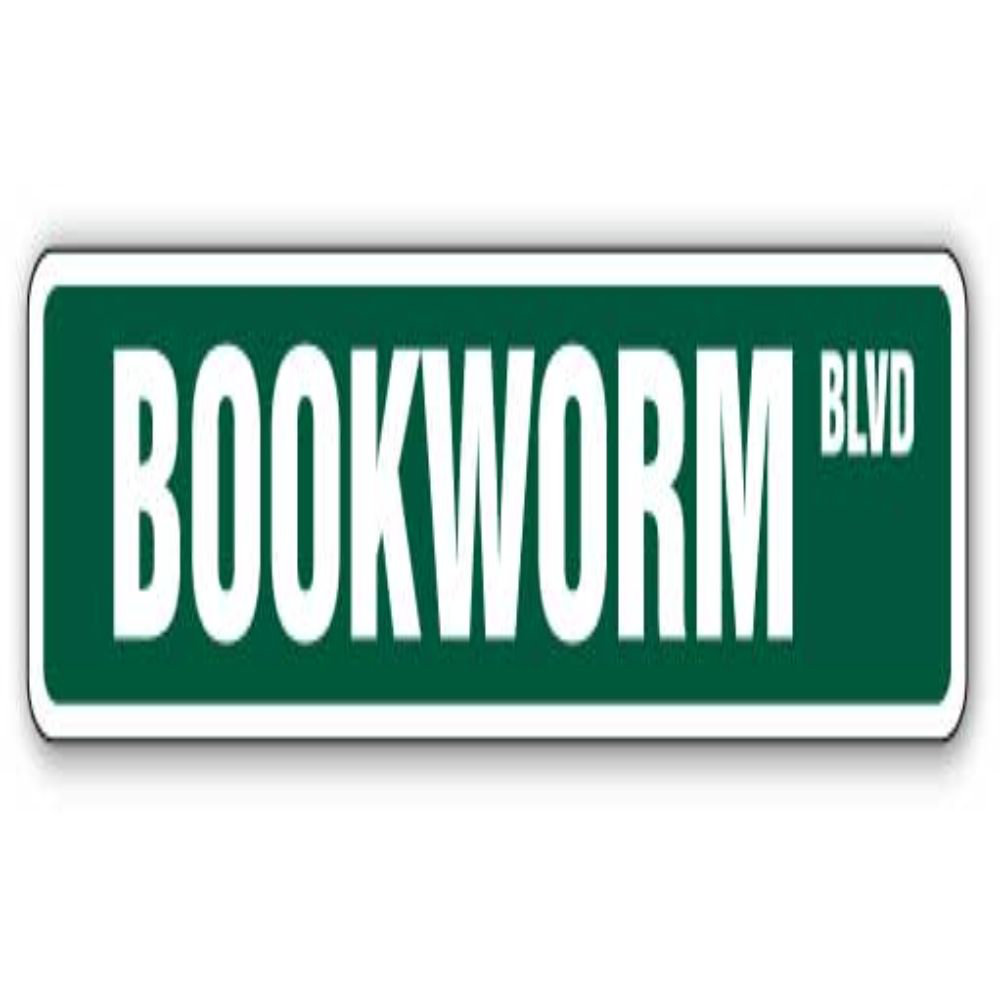 SignMission BOOKWORM Street Sign Book Worm Library Read E-Reader Indoor ...
