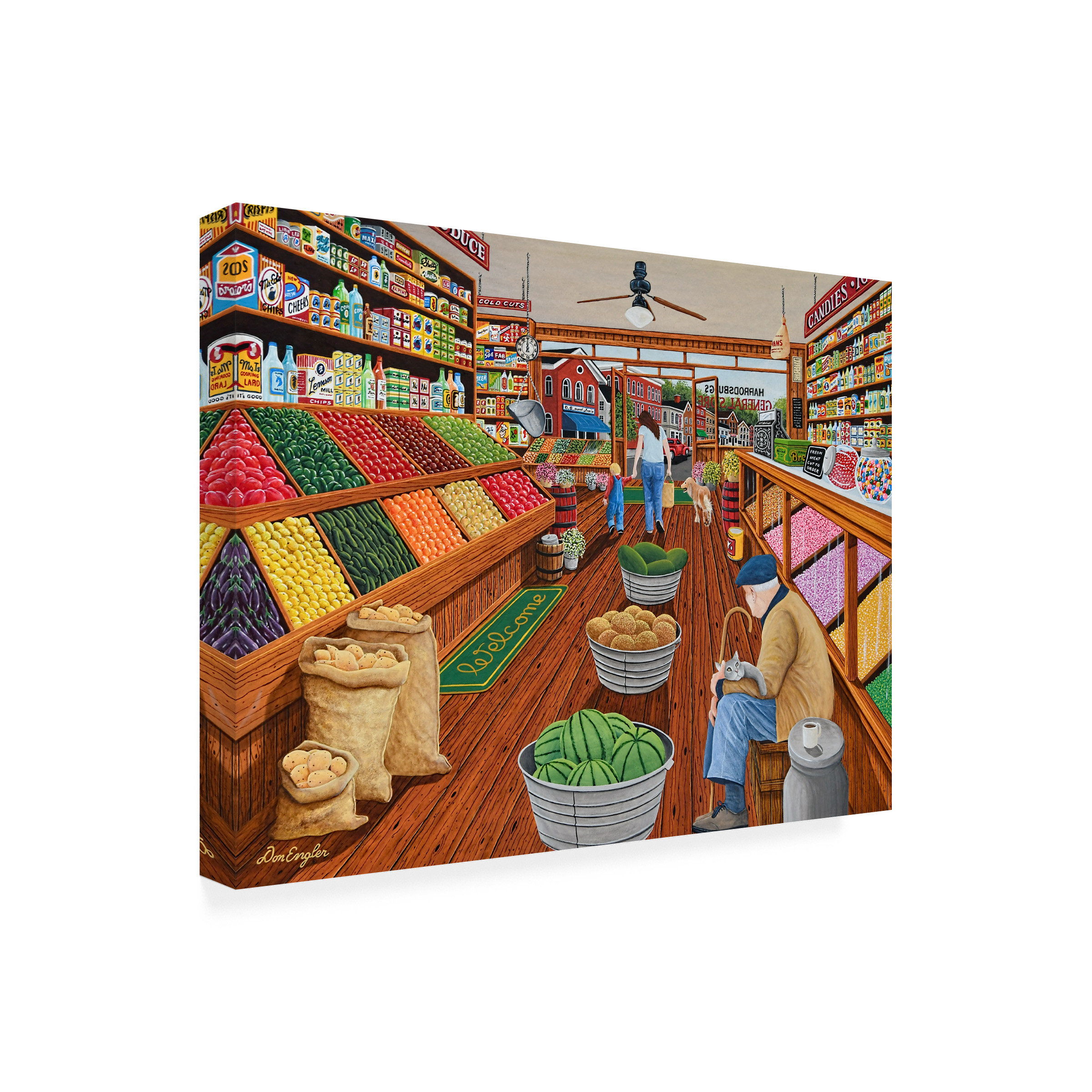 Winston Porter Country Store by Don Engler - Wrapped Canvas Graphic Art ...