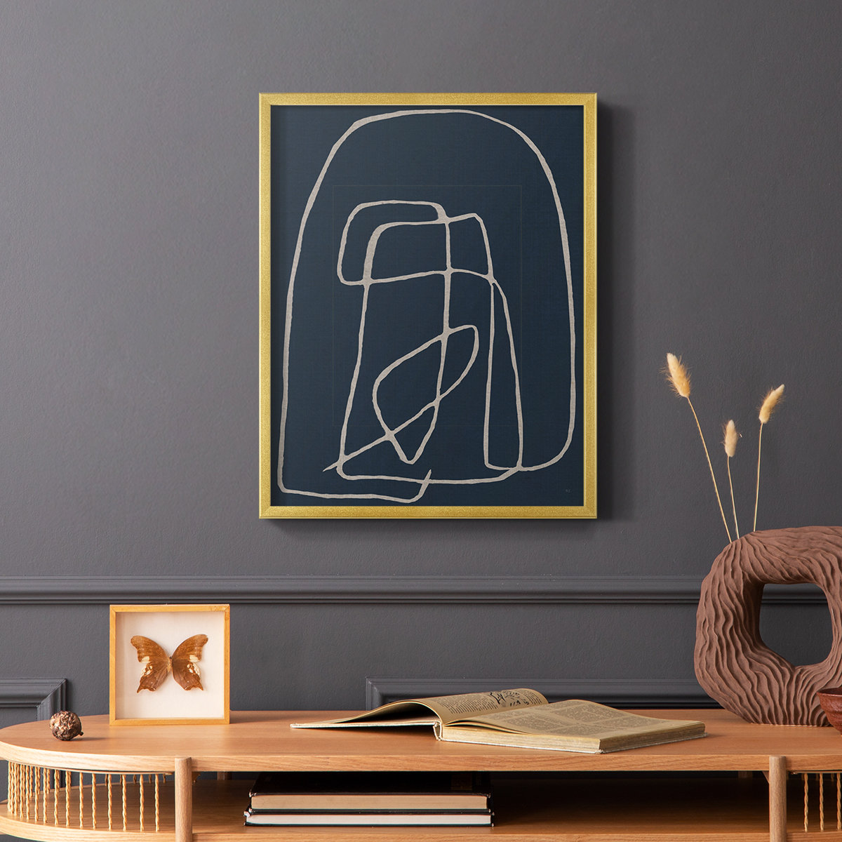 Wrought Studio Shapes and Night Sky I Framed Print - Solid Wood ...