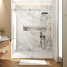 Aquadure 44-48 In. W X 74 In. H Single Sliding Frameless Anti-Collision ...