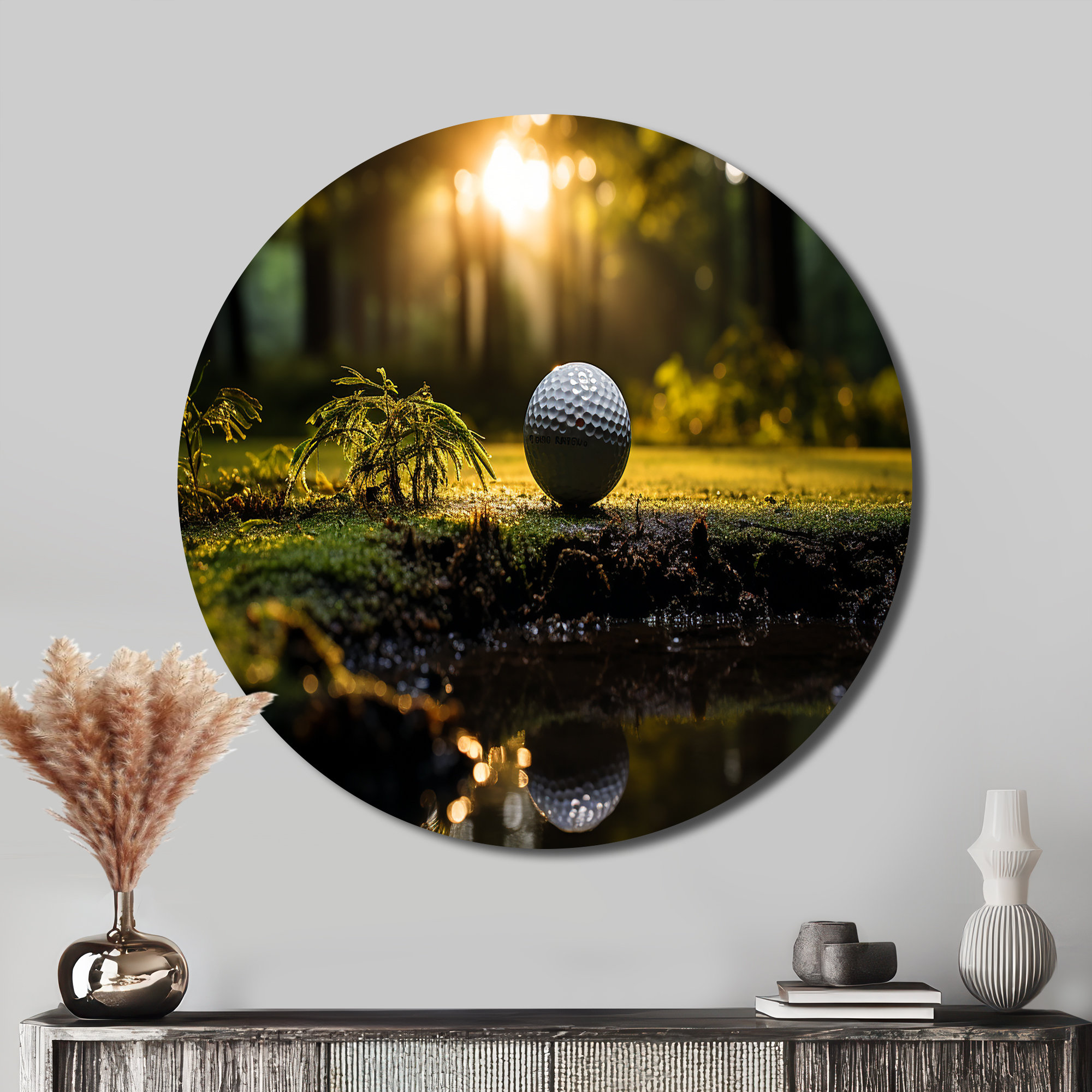 Design Art Golf Precision Putt II - Sports Round Metal Art | Wayfair