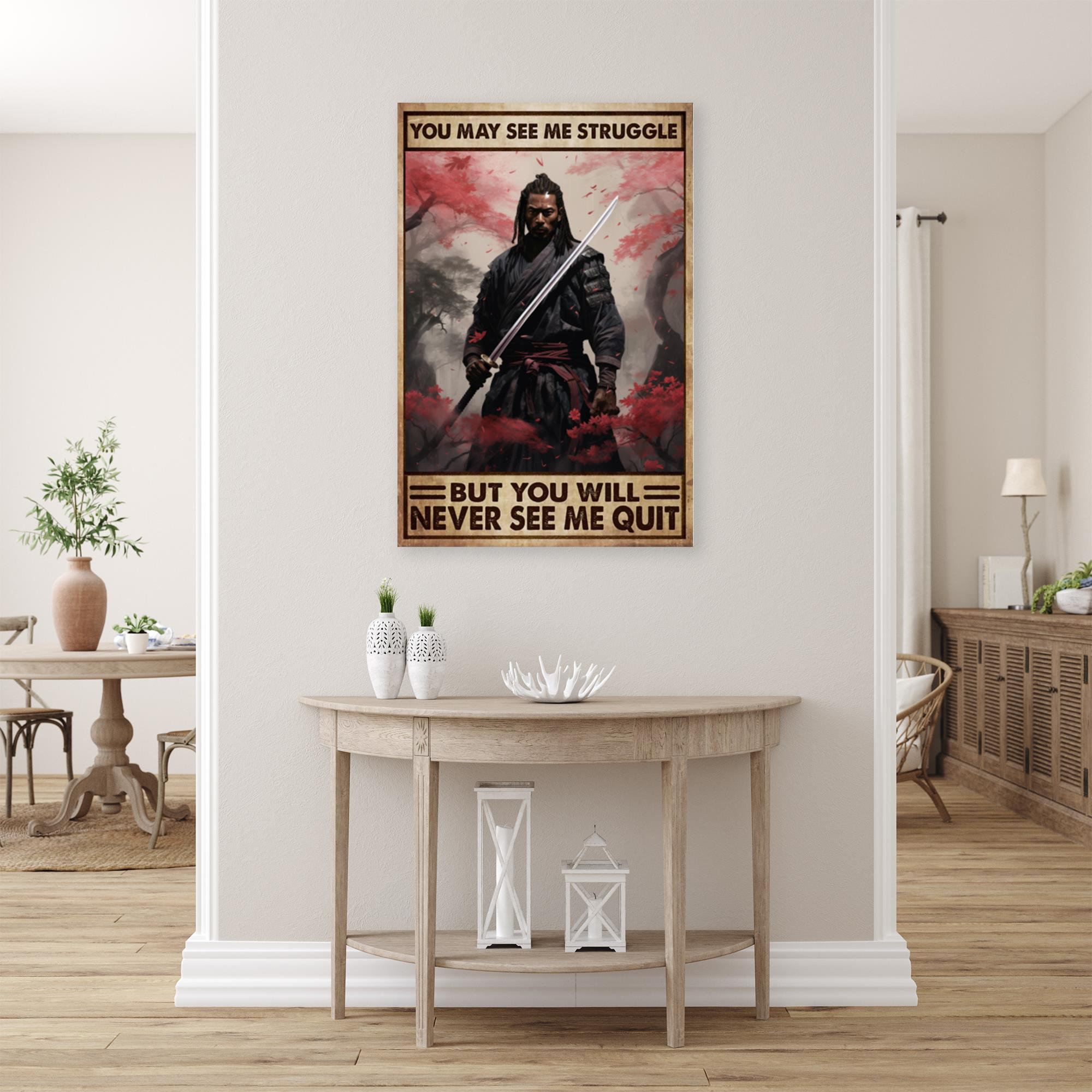 Trinx Samurai You May See Me Struggle - 1 Piece Rectangle Graphic Art ...