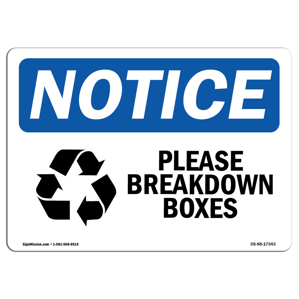 SignMission Please Breakdown Boxes Aluminum Sign 18 x 24 - Wayfair Canada