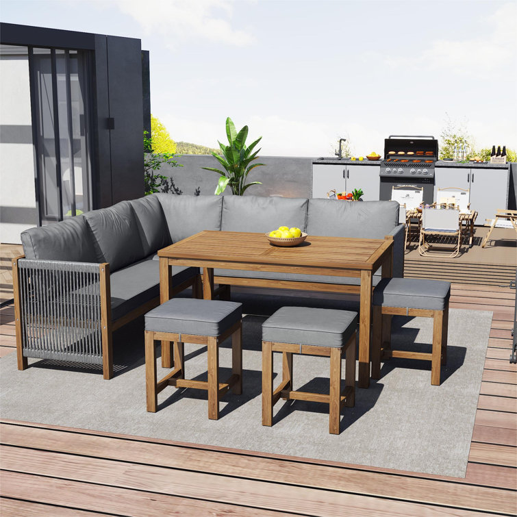 Ebern Designs Mulrooney Rectangular 8 - Person 120cm Long Dining Set ...