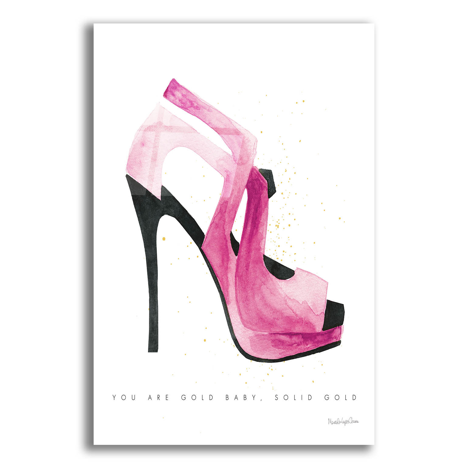 Mercer41 'Glitz And Glam V2 Pink' by Mercedes Lopez Charro Acrylic ...