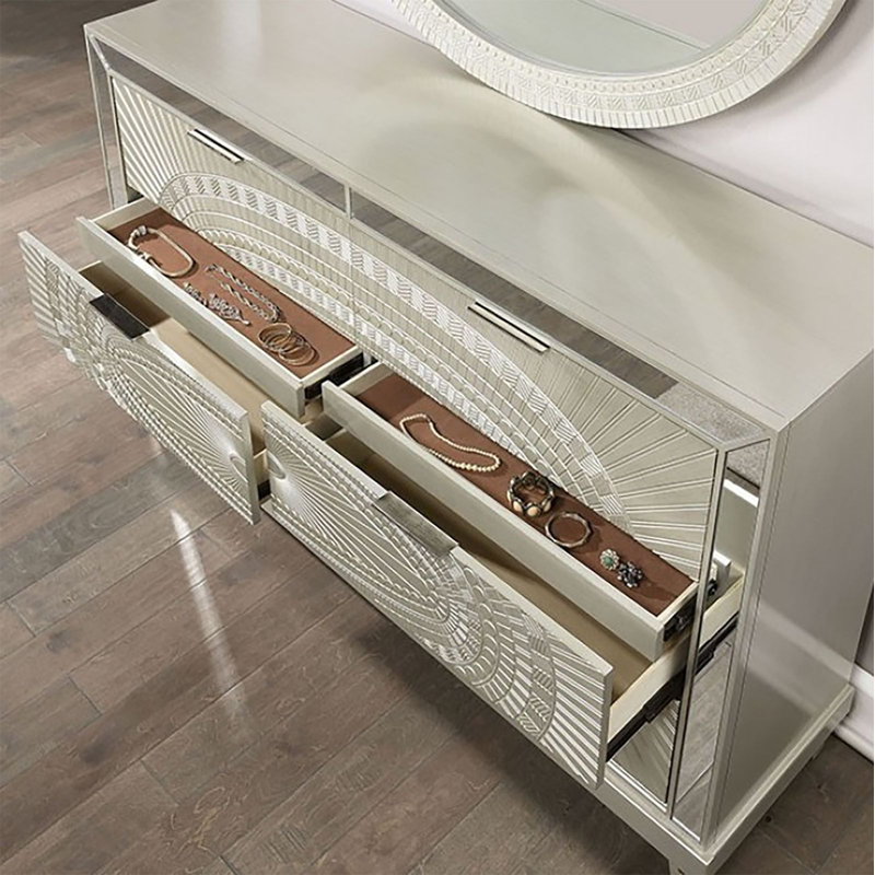 Andrew Home Studio Haferd 6 Drawer 66.25" W Double Dresser | Wayfair