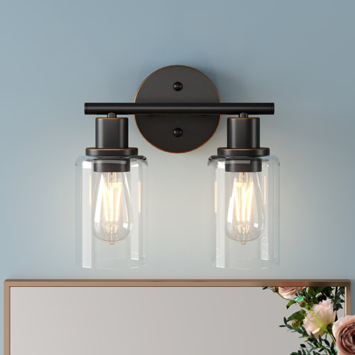 2 Light Bronze Bathroom Vanity Lighting You'll Love | Wayfair