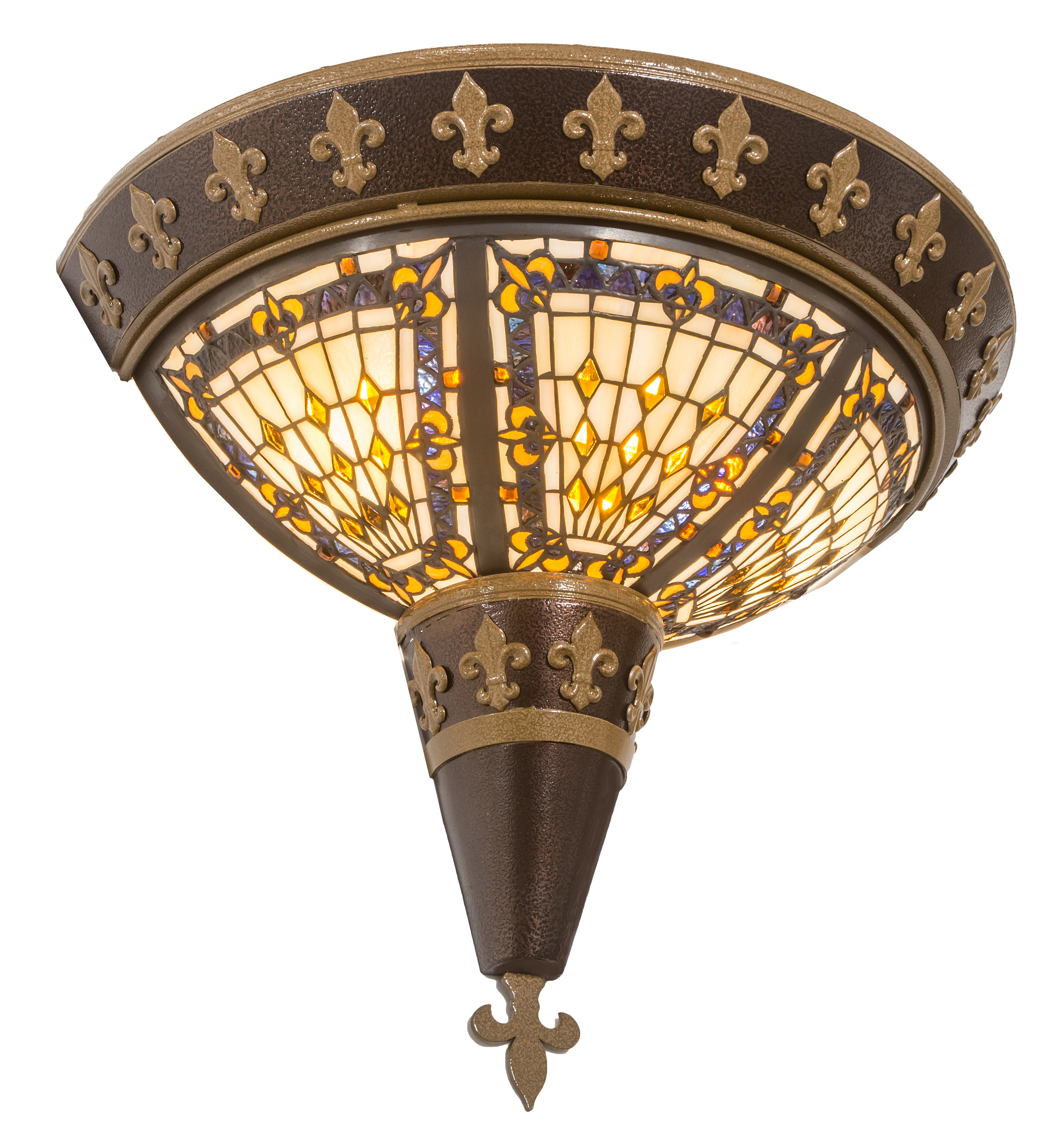 Meyda Lighting Fleur-de-lis 2-Light Half Moon | Perigold