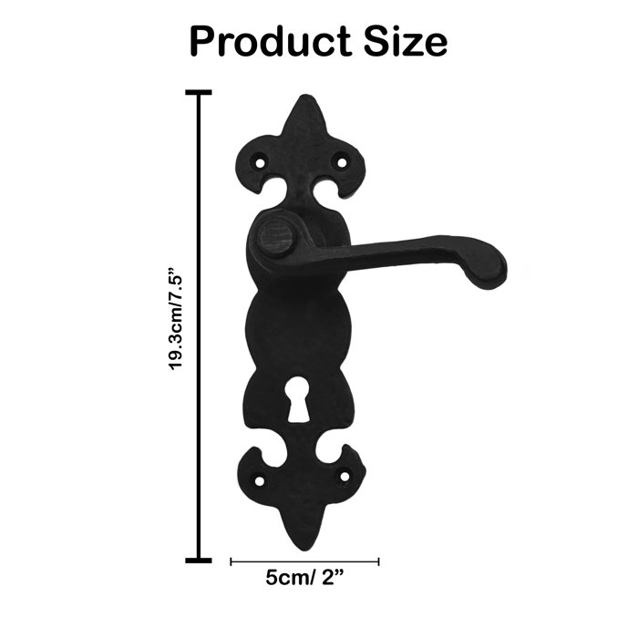 Mystic Colonial Hardware Black Hardware Large Iron Complete Entry Set ...