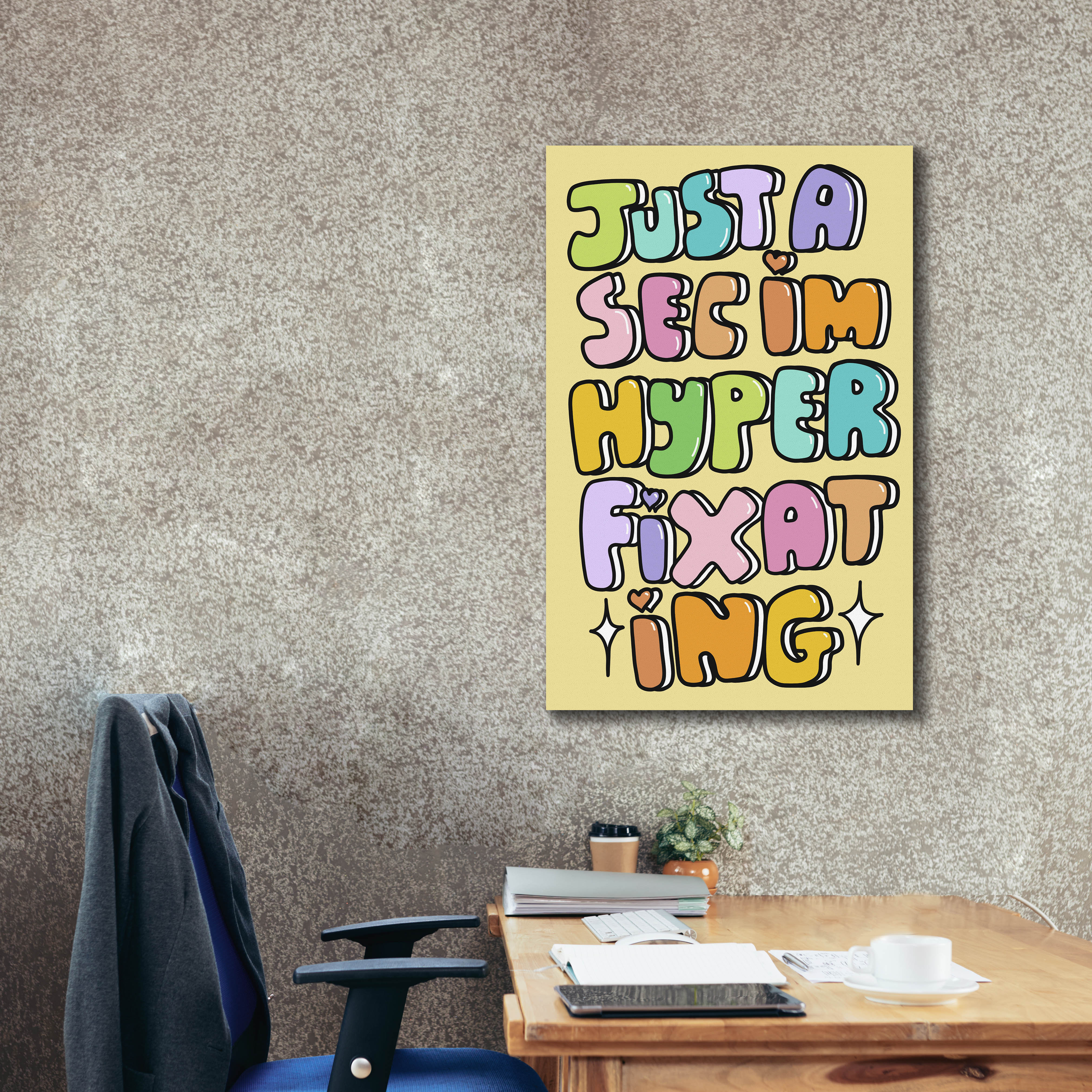 Epic Graffiti 'Just A Sec Hyperfixating' by Club Daydream Canvas Wall ...