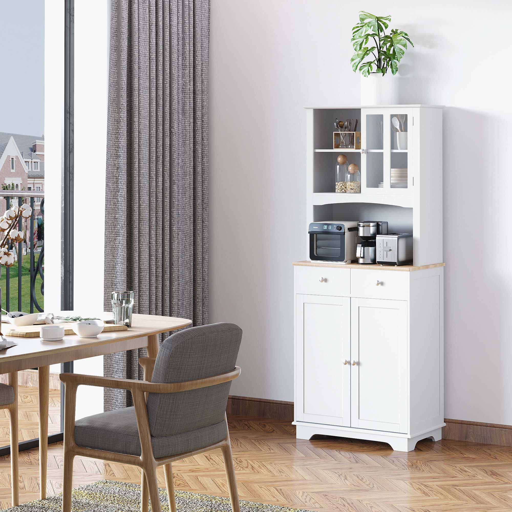 Lark Manor™ 67" Kitchen Buffet with Hutch | Wayfair