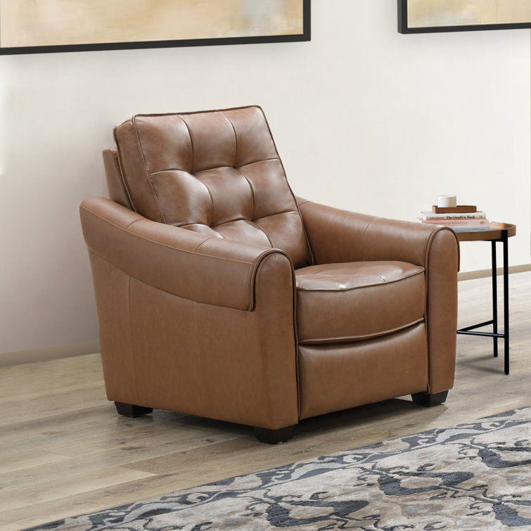 Wade Logan® Bennith Leather Power Recliner | Wayfair