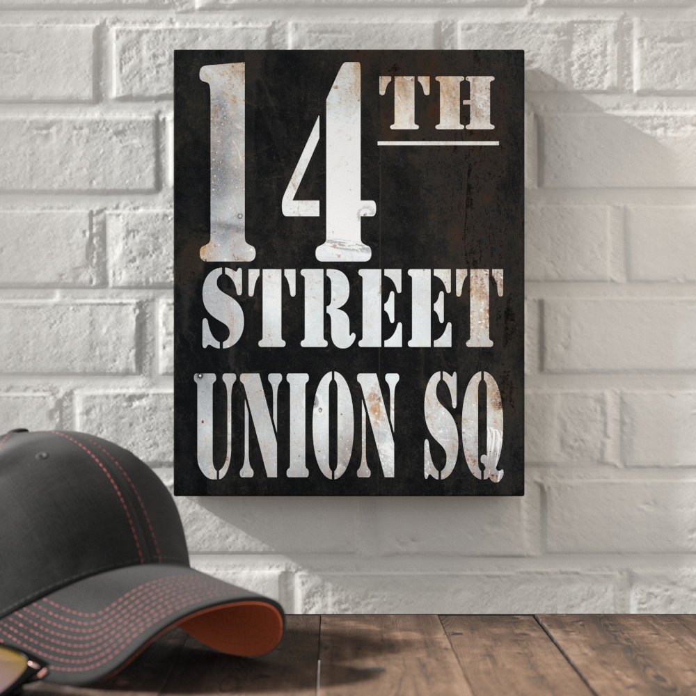Williston Forge 'Vintage Sign 14th Street Union Square' Textual Art on ...
