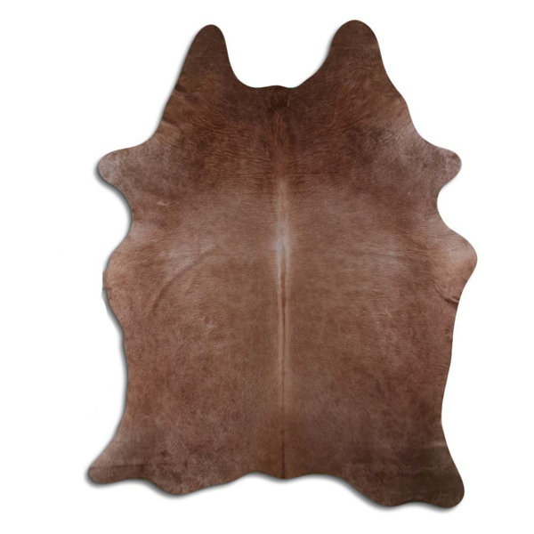 Foundry Select Taiyon Handmade Cowhide Brown Rug | Wayfair