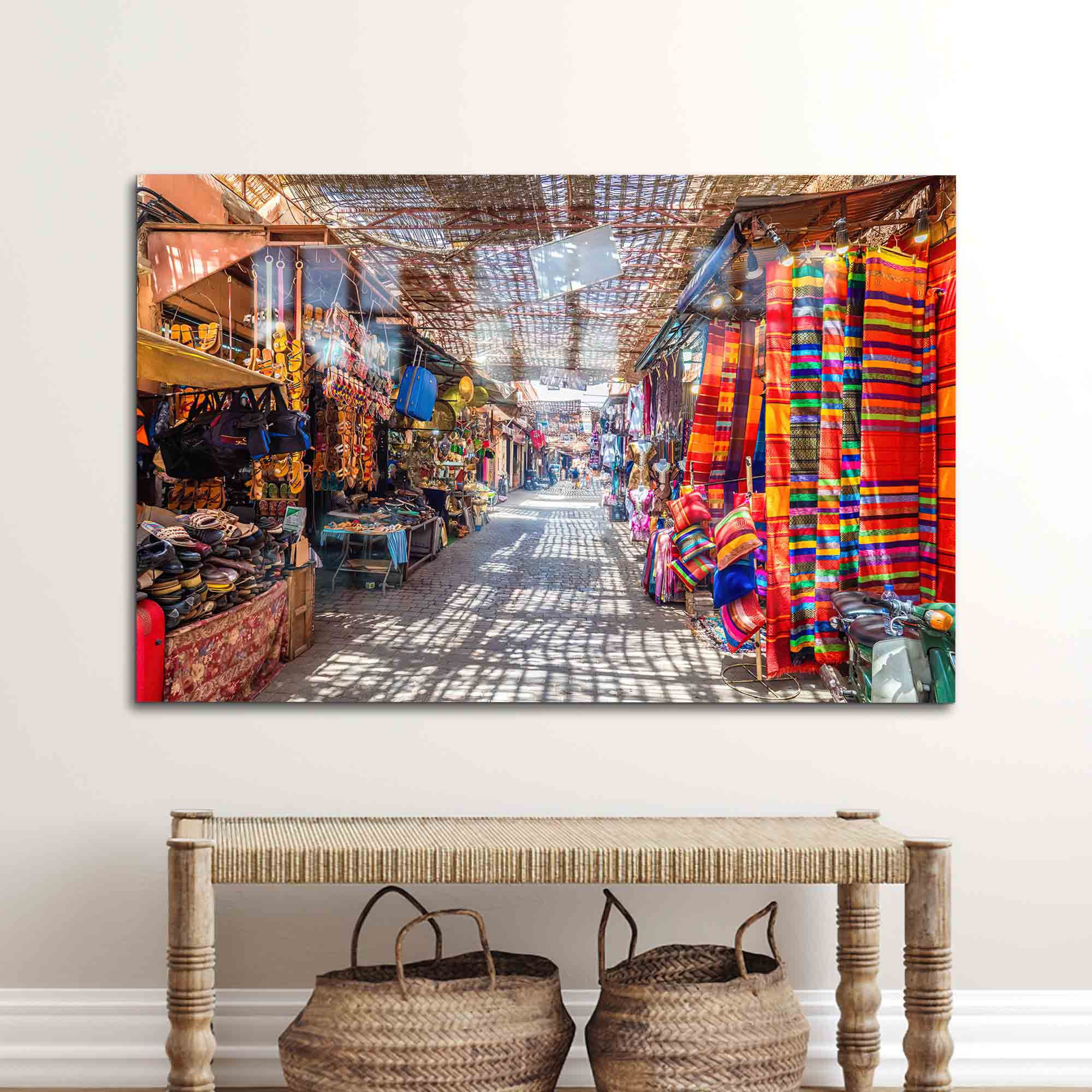 Hokku Designs Old Medina Marrakech View Glass Wall Decor Art for ...