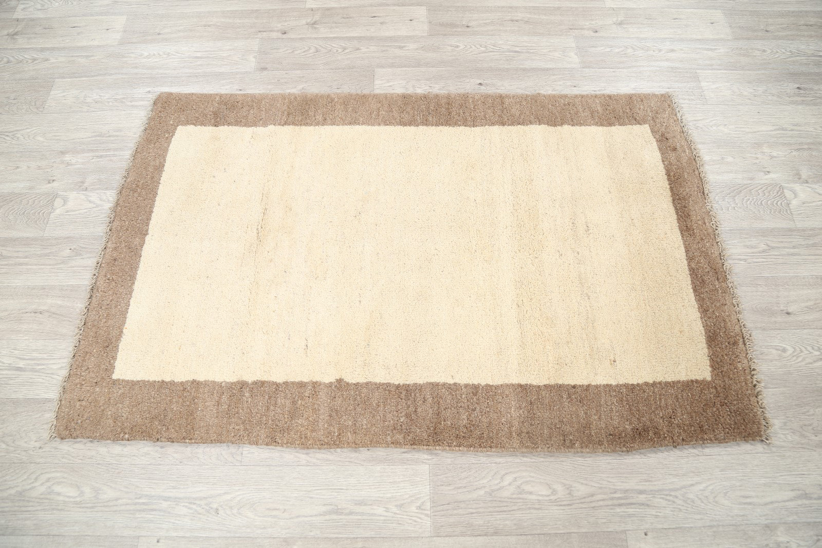 Isabelline One-of-a-Kind Moseley Bordered Solid Gabbeh Shiraz Persian ...