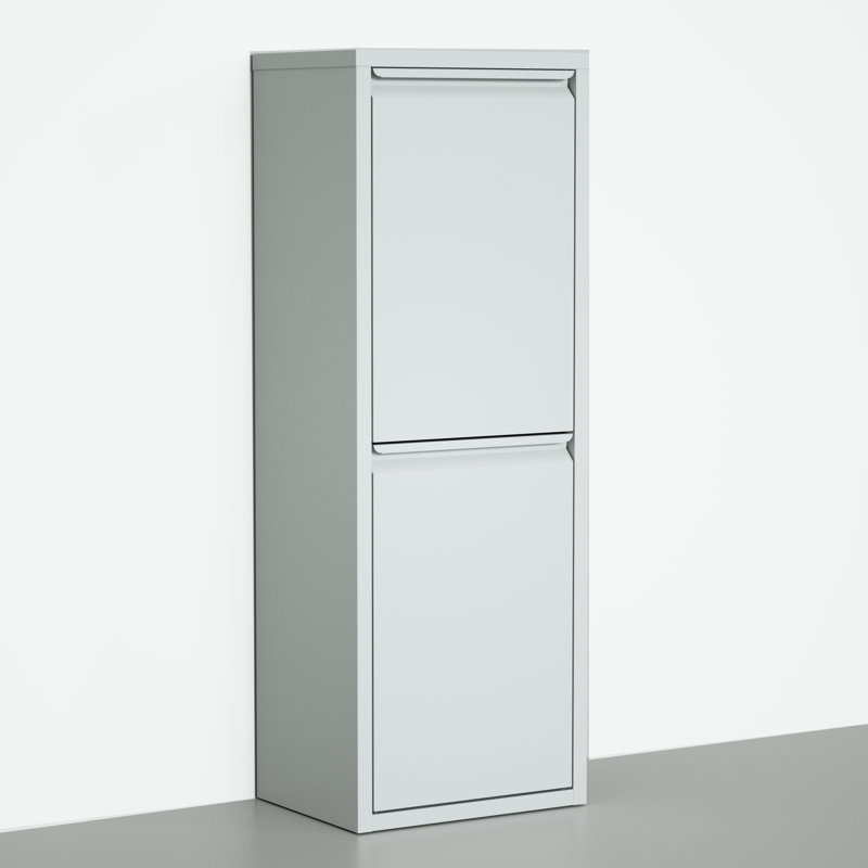 EuropeanFurniture Metal Open Multi-Compartments Trash & Recycling Bin ...