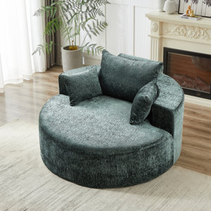 Latitude Run® Latitude Run 55''L Corduroy&Chenille Large Round Accent ...