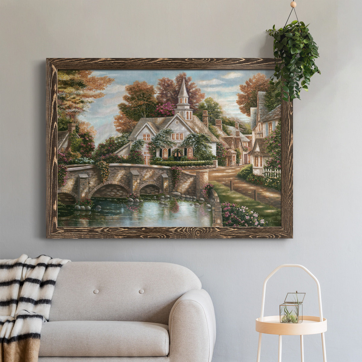 Charlton Home® Country Church - Picture Frame Graphic Art on Canvas ...