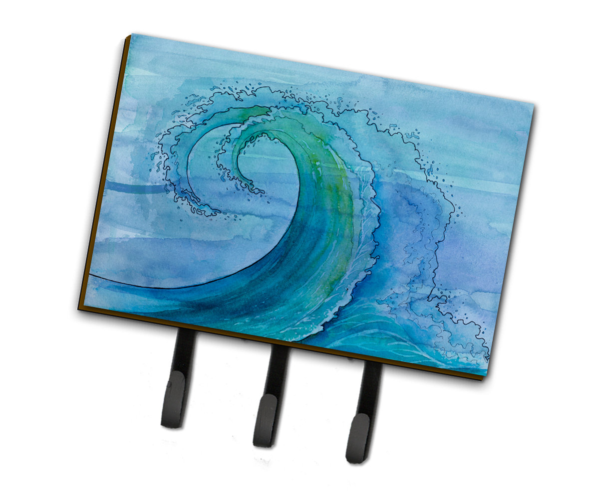 East Urban Home Abstract Wave Wall Key Organizer with Key Hooks | Wayfair